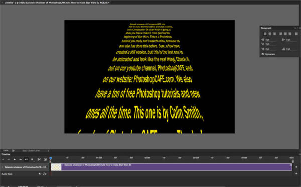 How to Create Animated Star Wars Perspective text effect in Photoshop ...