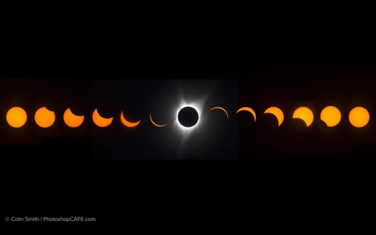 How to Photograph an eclipse and make an eclipse sequence in Photoshop ...