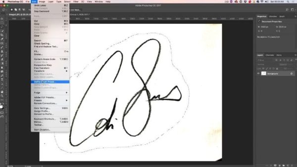 How to turn a signature into a watermark in Photoshop tutorial ...