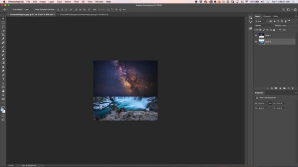 How to combine and blend photos in Photoshop: night sky - PhotoshopCAFE