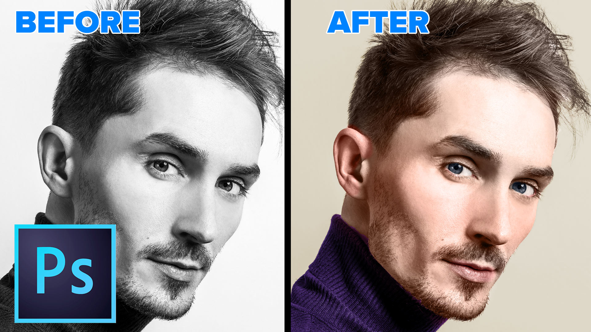 How To Colorize A Black And White Photo In Photoshop Portrait