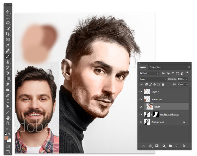 How to Colorize a black and white photo in Photoshop - portrait ...