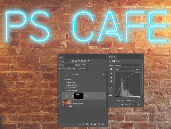 How to create a neon glow in Photoshop, layer style and font included ...