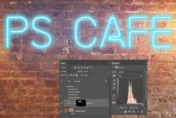 How to create a neon glow in Photoshop, layer style and font included ...
