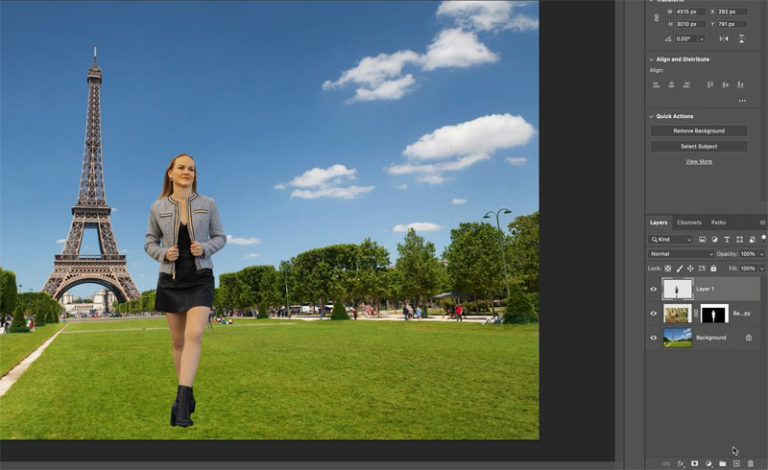 How to Photoshop a person into a photo, complete, easy, free Photoshop ...