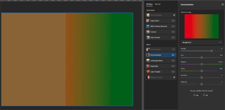 Secret setting in Harmonization, to match colors between photos in ...