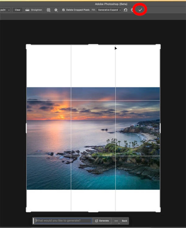 How to Resize a photo to any size and fill the overcrop with Generative ...