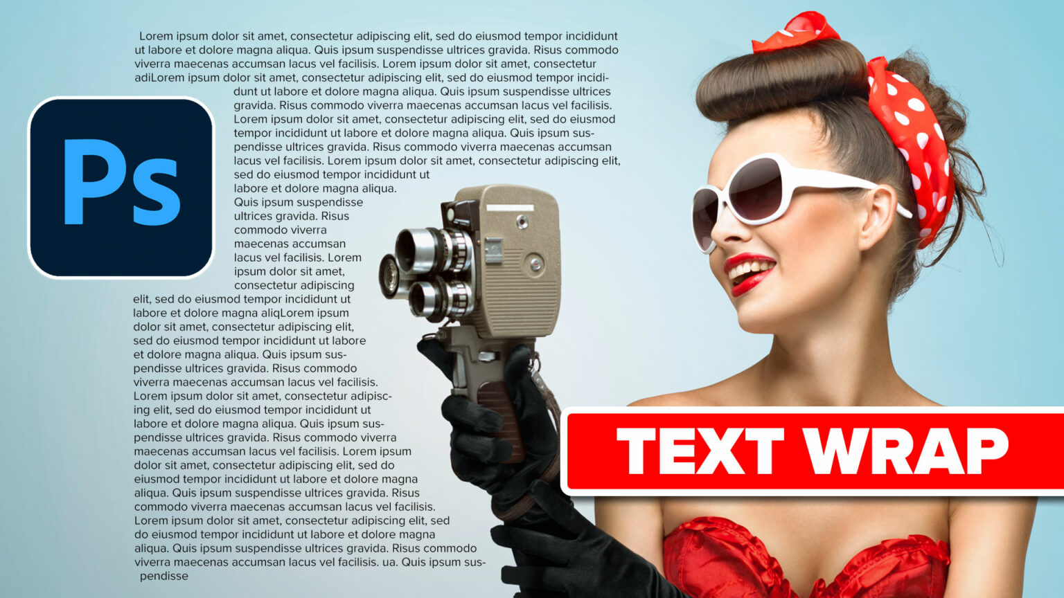 How to wrap text around a photo in Photoshop tutorial - PhotoshopCAFE
