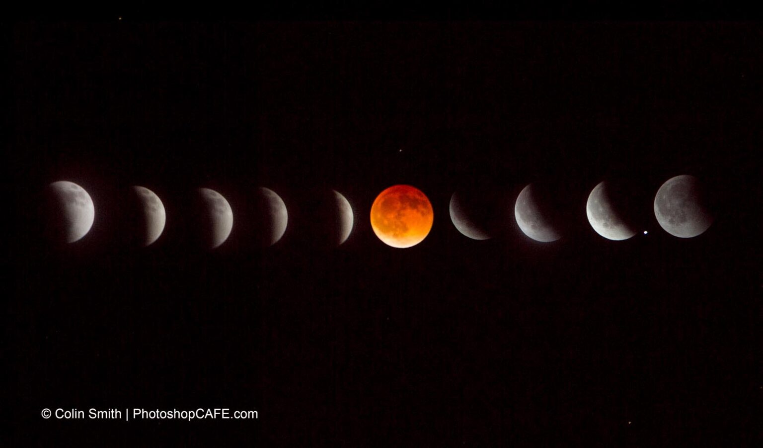 how to photograph a lunar eclipse for beginners - PhotoshopCAFE