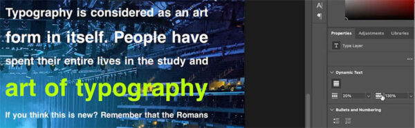 Dynamic text in Photoshop automatically create beautiful blocks of text - PhotoshopCAFE