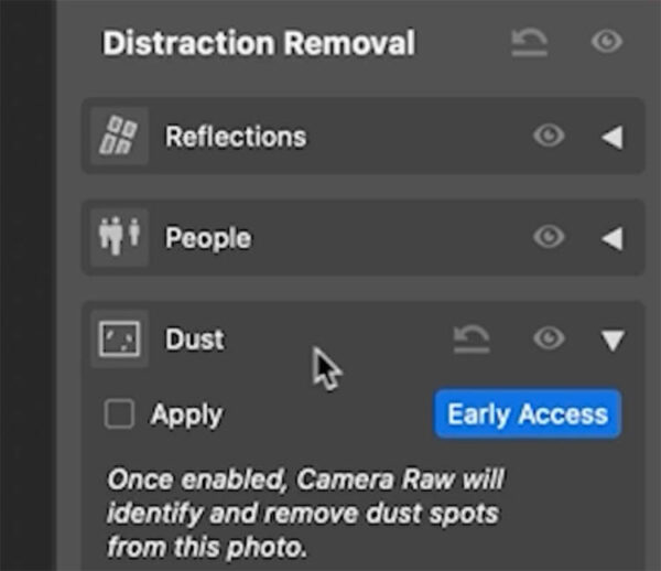 AI Dust removal in Photoshop ACR, Automatically remove spots and sensor ...